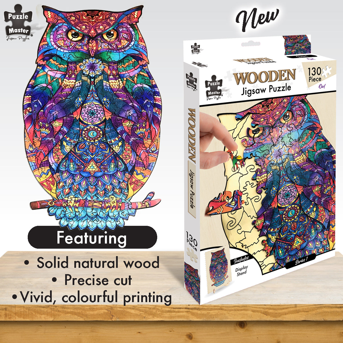 Owl - 130 Pc Wooden Jigsaw Puzzle – BMS Brands North America