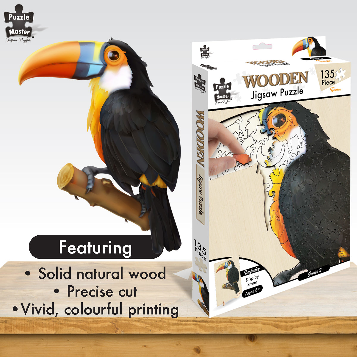 Toucan - 135 Pc Wooden Jigsaw Puzzle – BMS Brands North America